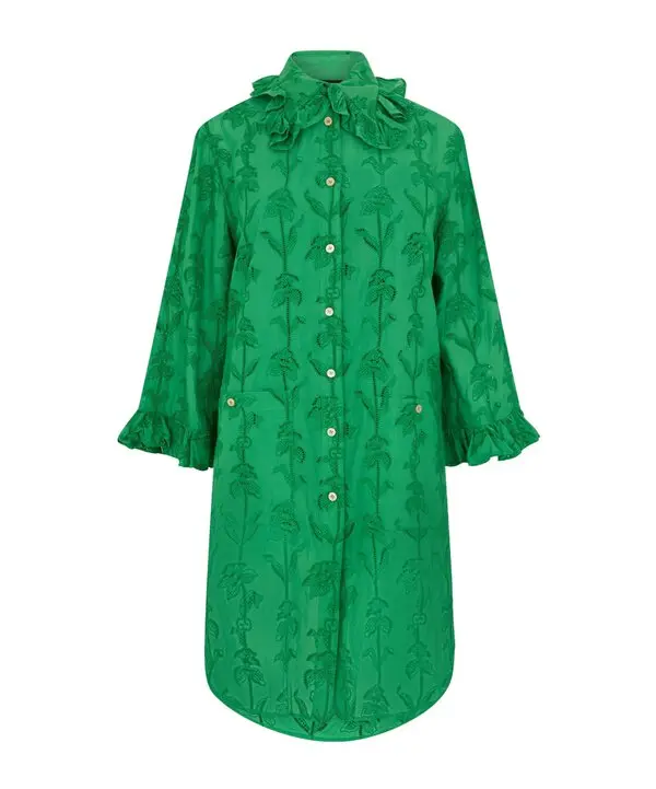 Gucci Jacquard Shirt Midi Dress