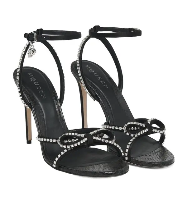 Alexander McQueen Crystal Bow Sandal