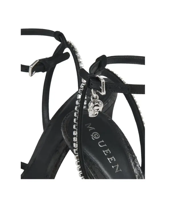 Alexander McQueen Crystal Bow Sandal