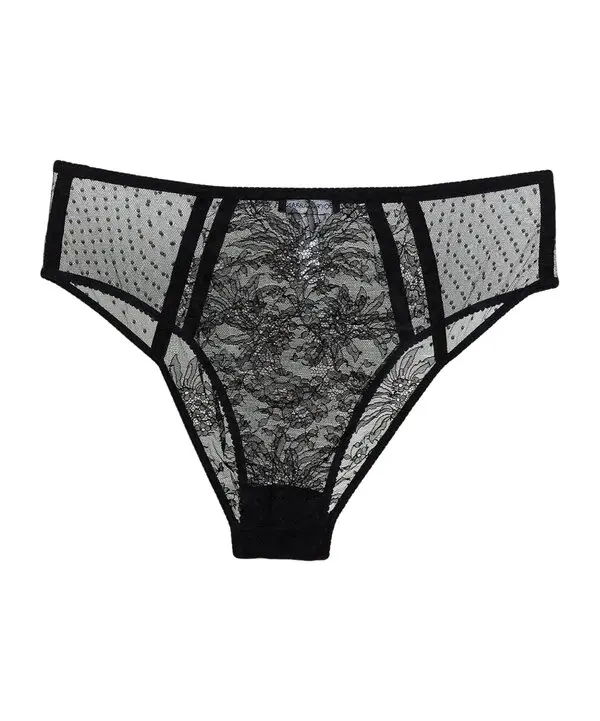Dolce & Gabbana High-waisted Lace Panties - Black