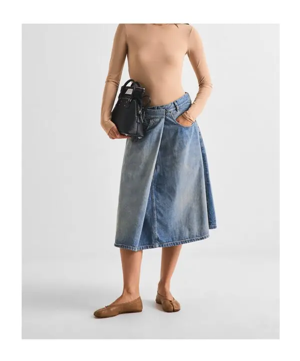 MAISON MARGIELA Denim Midi Skirt