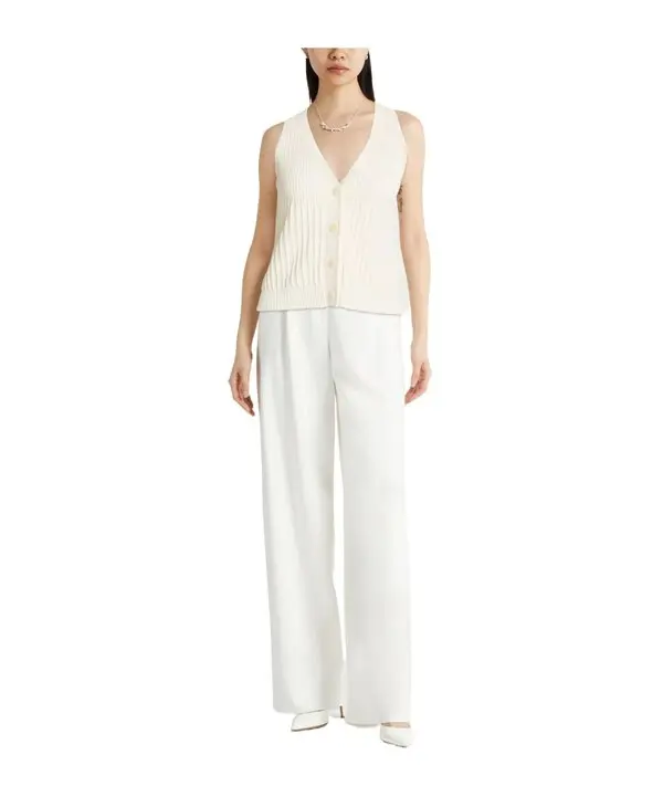 Max Mara Solid-colored Knitted Vest - Ivory