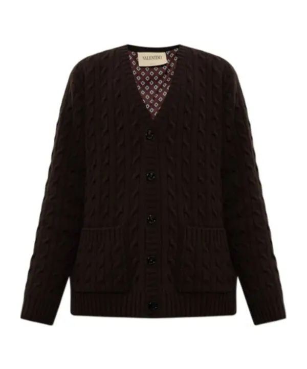 Valentino Garavani Long-sleeved Cardigan - Brown