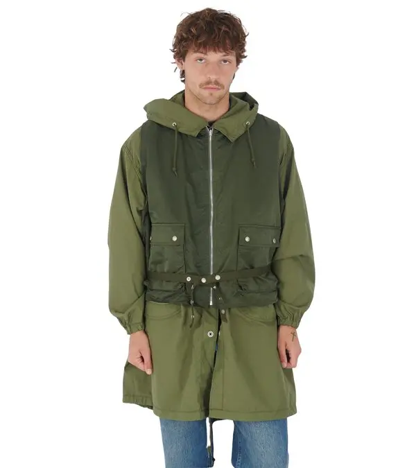 Comme Des Garçons Long-sleeved Hooded Reversible Jacket