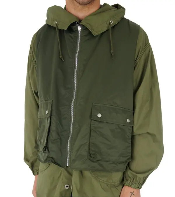 Comme Des Garçons Long-sleeved Hooded Reversible Jacket