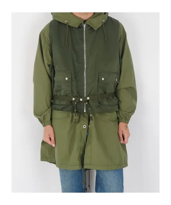 Comme Des Garçons Long-sleeved Hooded Reversible Jacket