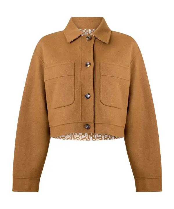 Max Mara Cropped Lapel Jacket - Brown