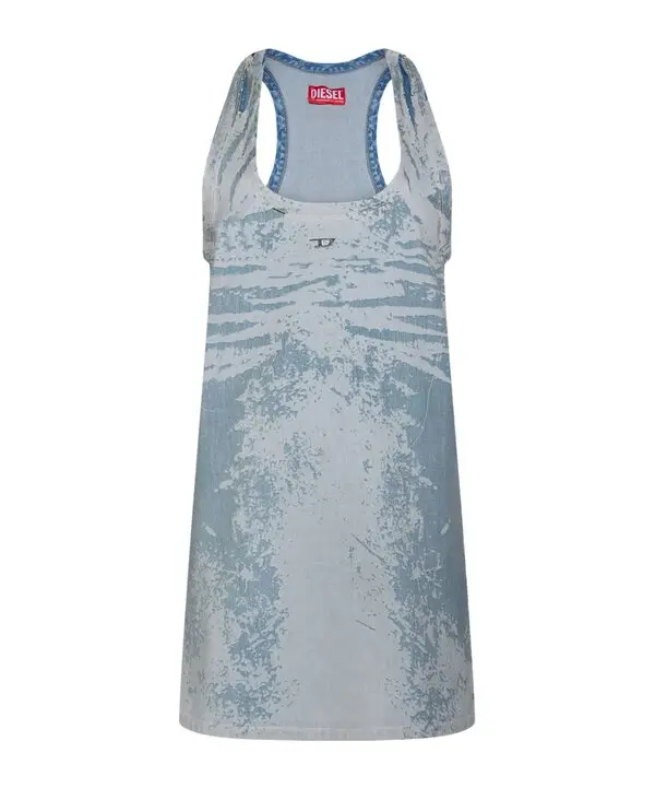 DIESEL® Light-wash Denim Bodycon Dress