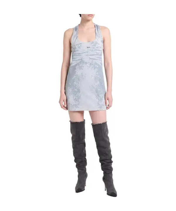 DIESEL® Light-wash Denim Bodycon Dress