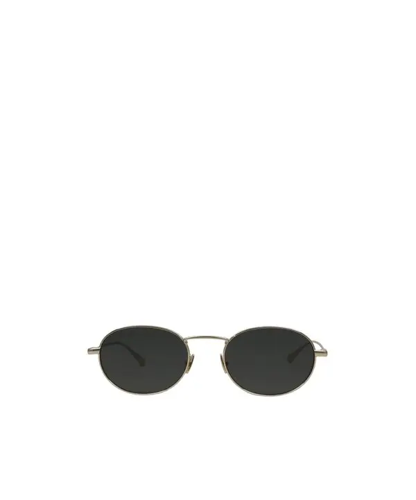 Saint Laurent Oval Metal Frame Sunglasses - Black