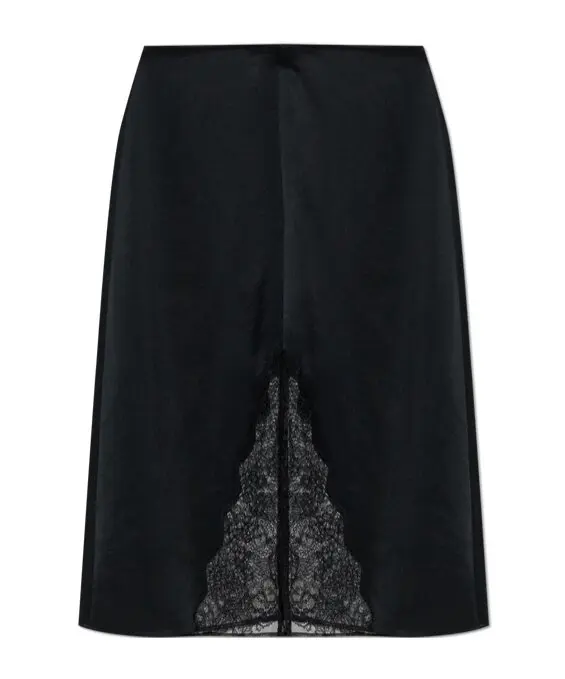 ANINE BING Mid-length Skirt With Slit Detail - Black