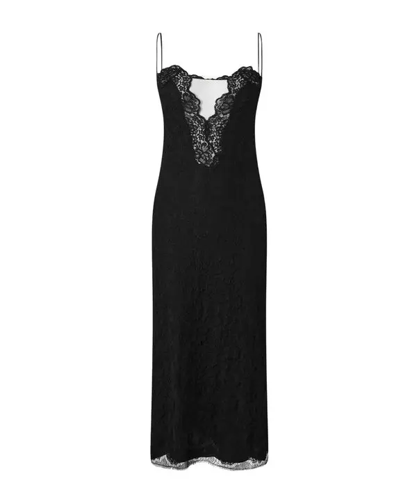Gucci Lacetrim Cami Midi Dress - Black