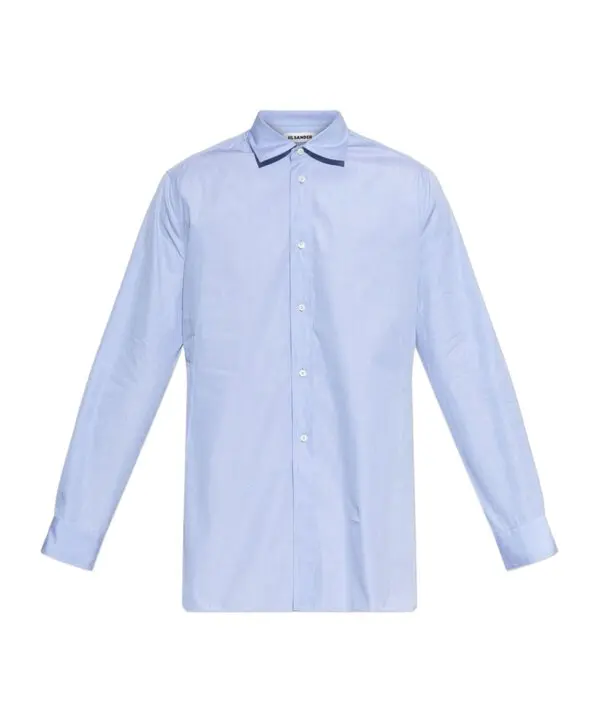 JIL SANDER Loose Fit Long Sleeve Shirt - Light Blue