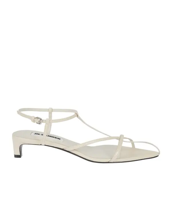 JIL SANDER Logo Printed Sandals - Beige