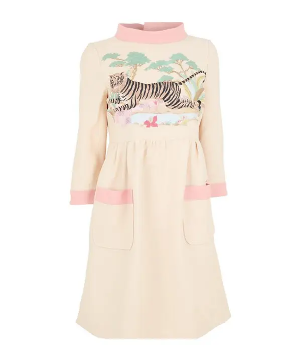 Gucci Tigerprint Longsleeve Dress