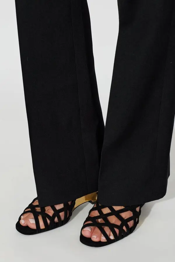 Balmain Cutout Wedge Heeled Sandals