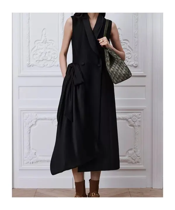 Dior Mid-length Flared Dress With Bow