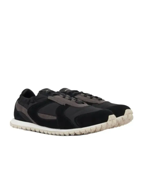 Emporio Armani Suede-panelled Sneakers