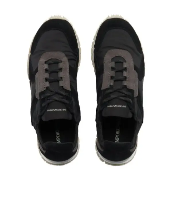 Emporio Armani Suede-panelled Sneakers