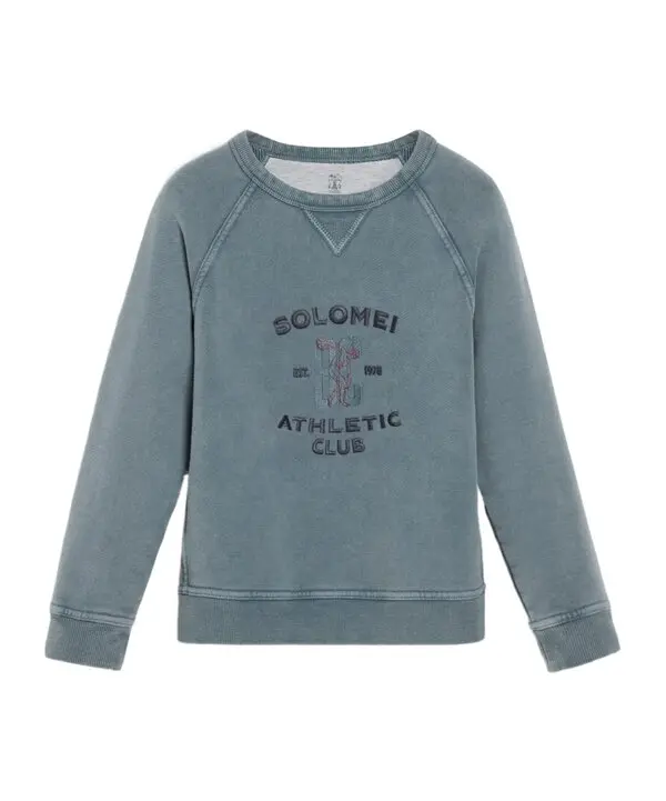 Brunello Cucinelli Long-sleeved Sweatshirt - Sky-blue