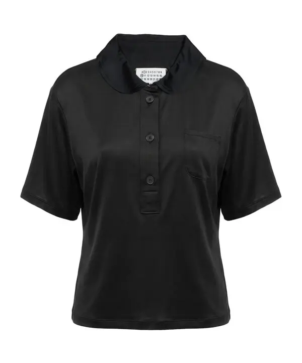 MAISON MARGIELA Solid-color Short-sleeved T-shirt - Black