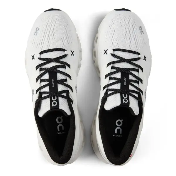 On Whiteblack Mesh Running Shoes - No