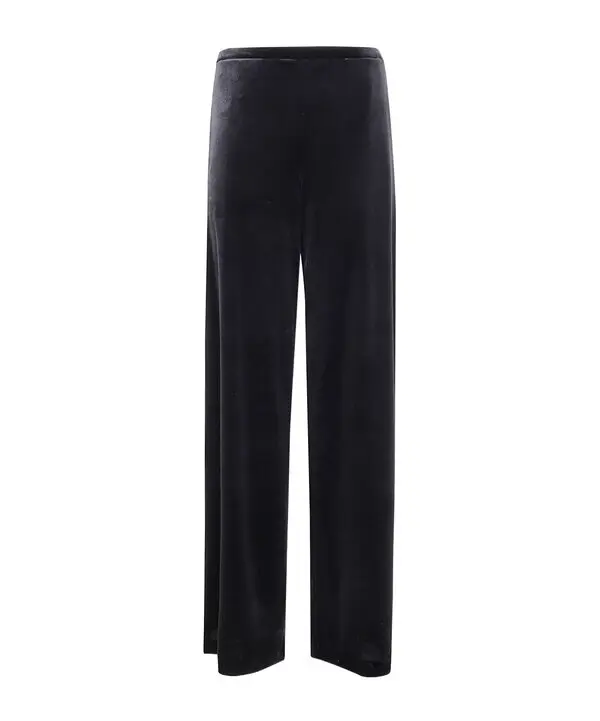 Emporio Armani Wide Chenille Trousers - Black