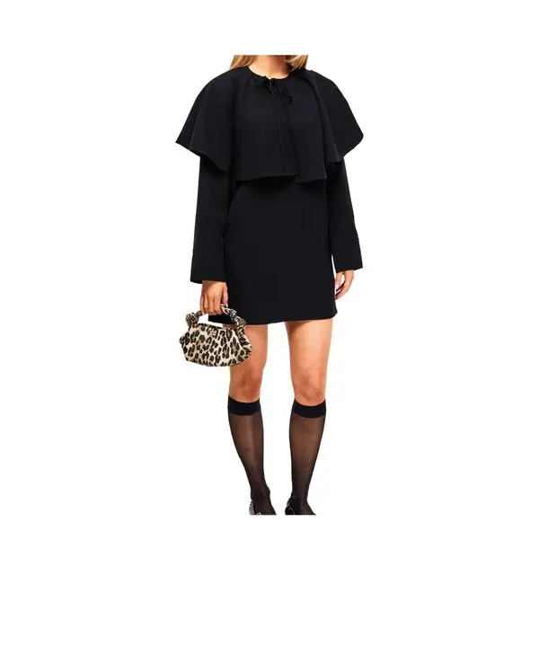 GANNI Leopard Print Handbag - Black