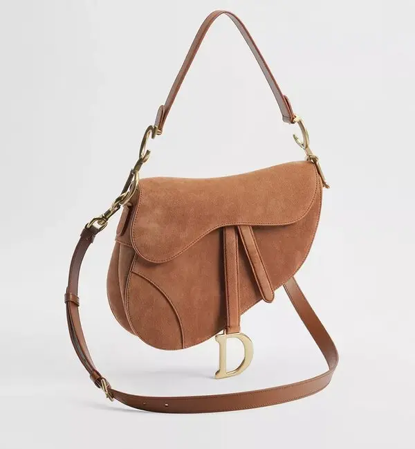 Dior Saddle Bag With Strap - Maroon