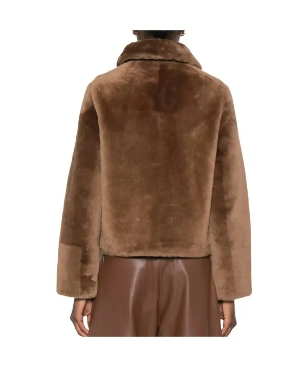 YVES SALOMON Button-fastening Shearling Jacket - Turron