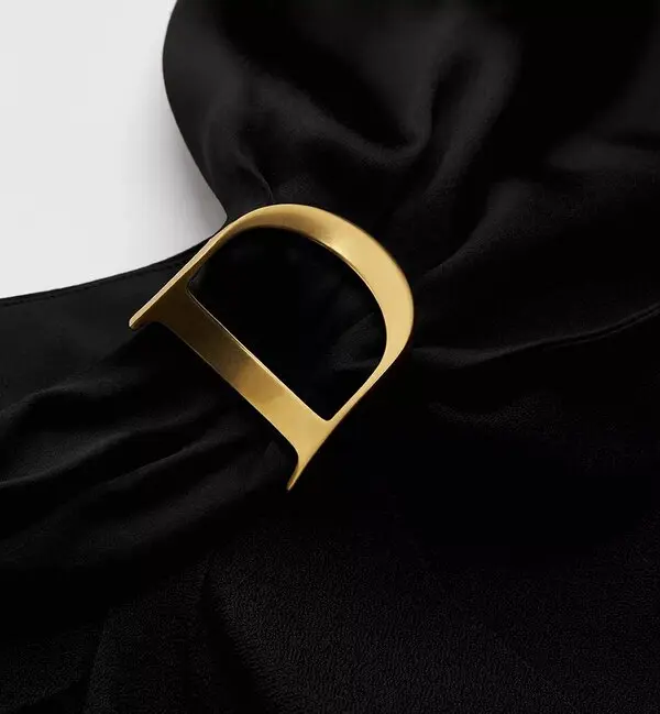 Dior Dress With Draped Neckline