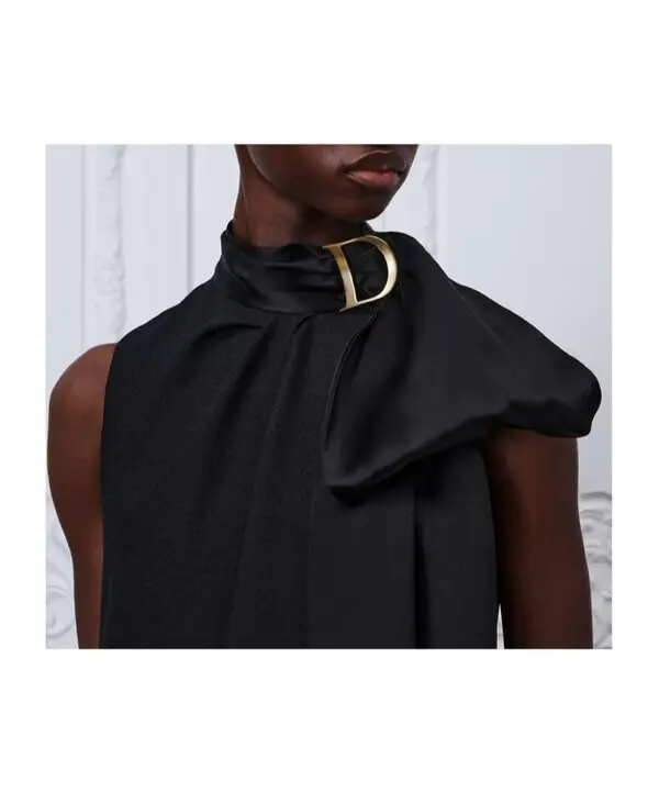 Dior Dress With Draped Neckline
