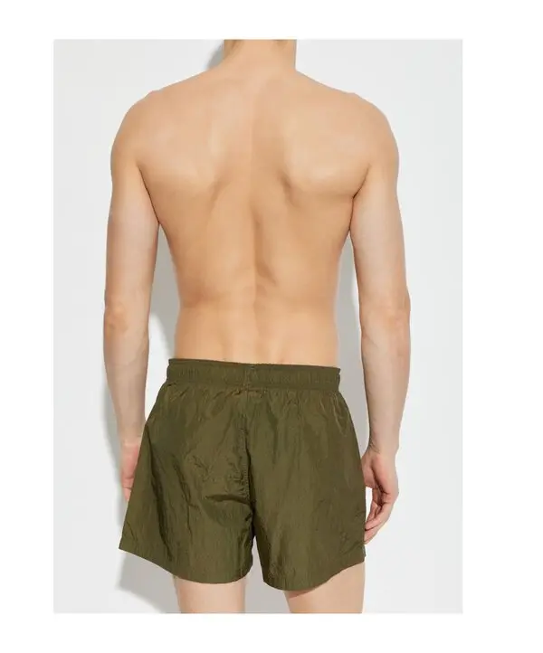 Emporio Armani Logo Patch Drawstring Swim Shorts