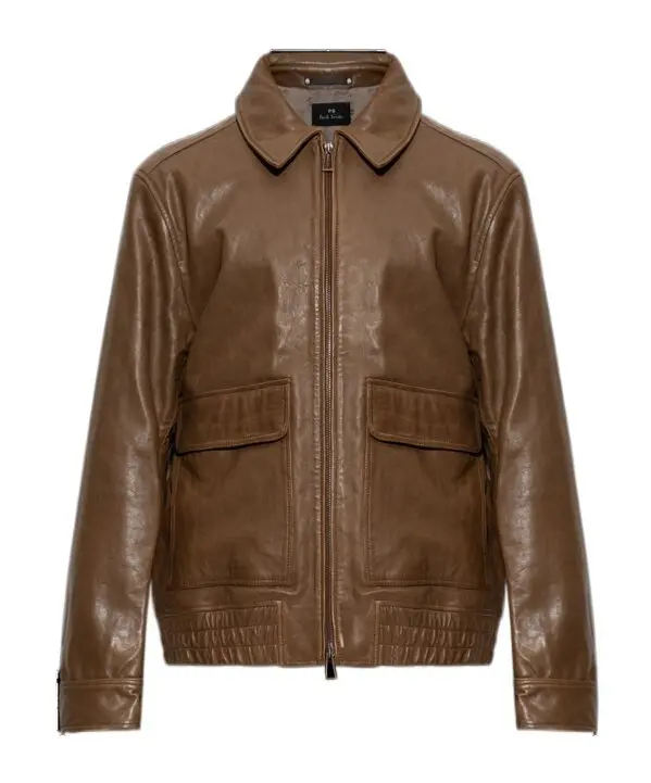 Paul Smith Leather Jacket - Brown