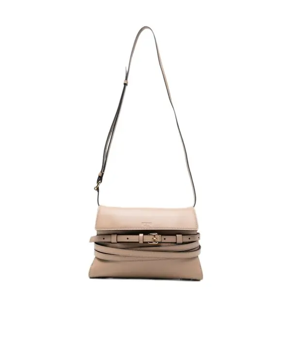Moschino Tie Me Belt-detail Shoulder Bag - Light Brown