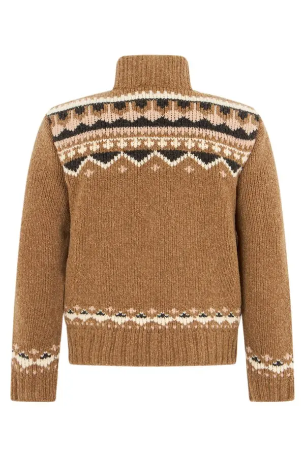 Moncler Geometric Bouclé Down Cardigan