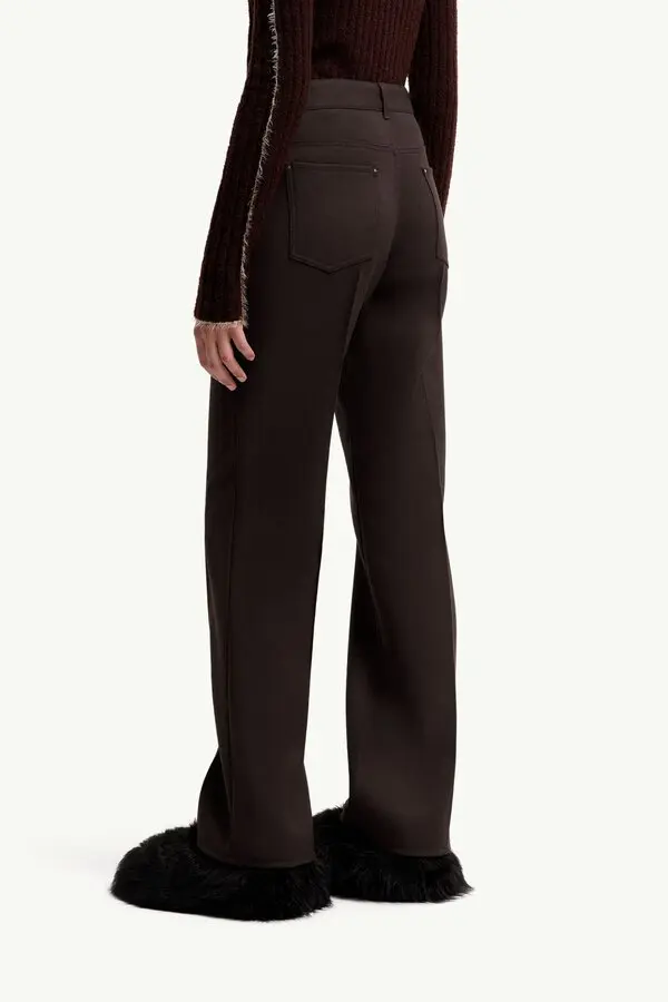 Moncler Wool Blend Pants - Brown