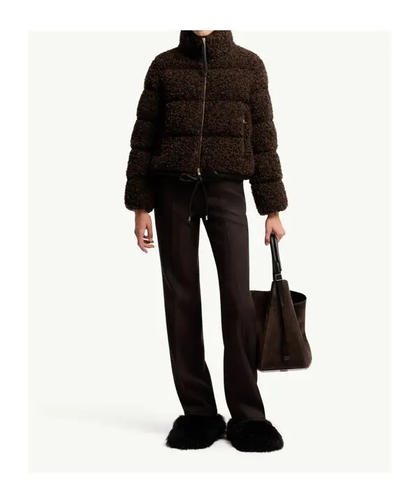 Moncler Wool Blend Pants - Brown