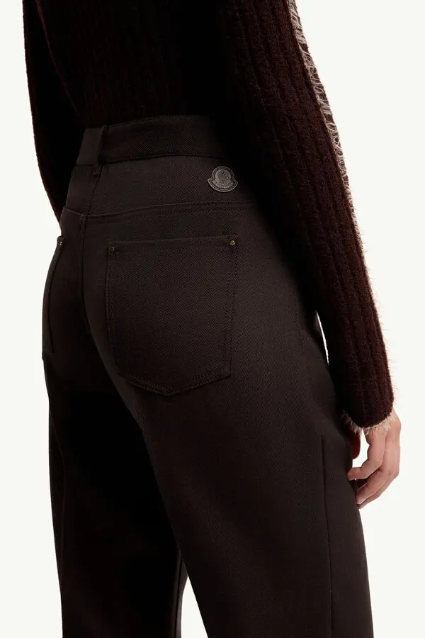 Moncler Wool Blend Pants - Brown