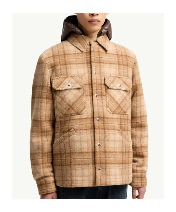 Moncler Nyvalin 3-in-1 Hooded Flannel Down Jacket