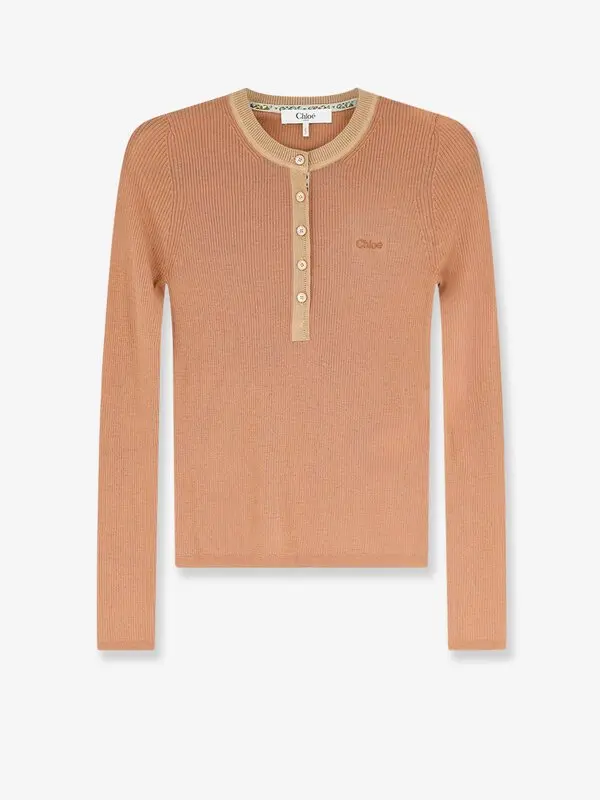 Chloé Ribbed Wool T-shirt - Multicolor