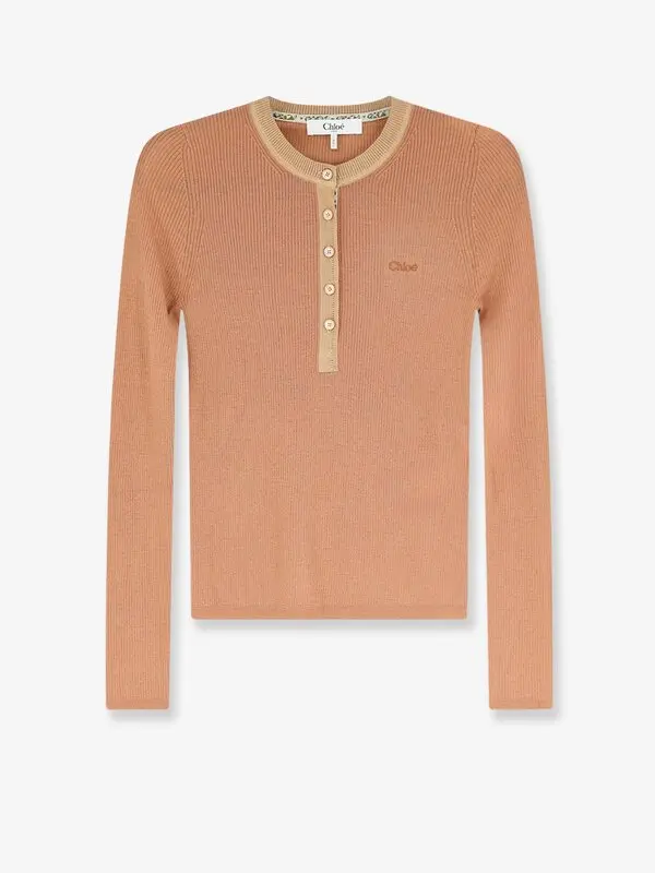Chloé Ribbed Wool T-shirt - Multicolor