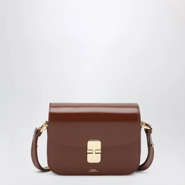 A.p.c. Small Grace Shoulder Bag In Hazelnut - Brown