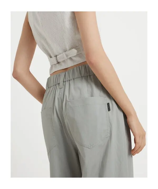 Brunello Cucinelli Straight-leg Cotton Trousers - Medium Gray