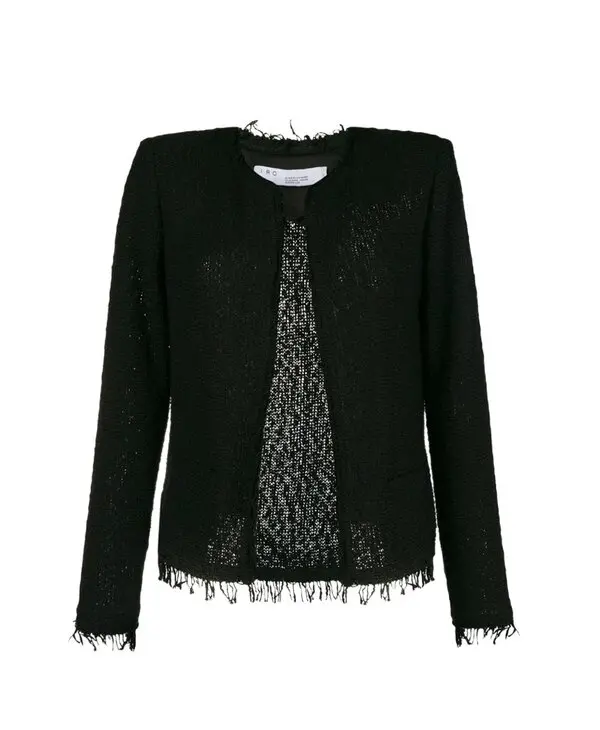 IRO PARIS Shavani Crewneck Fringed Jacket