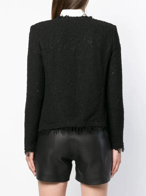 IRO PARIS Shavani Crewneck Fringed Jacket