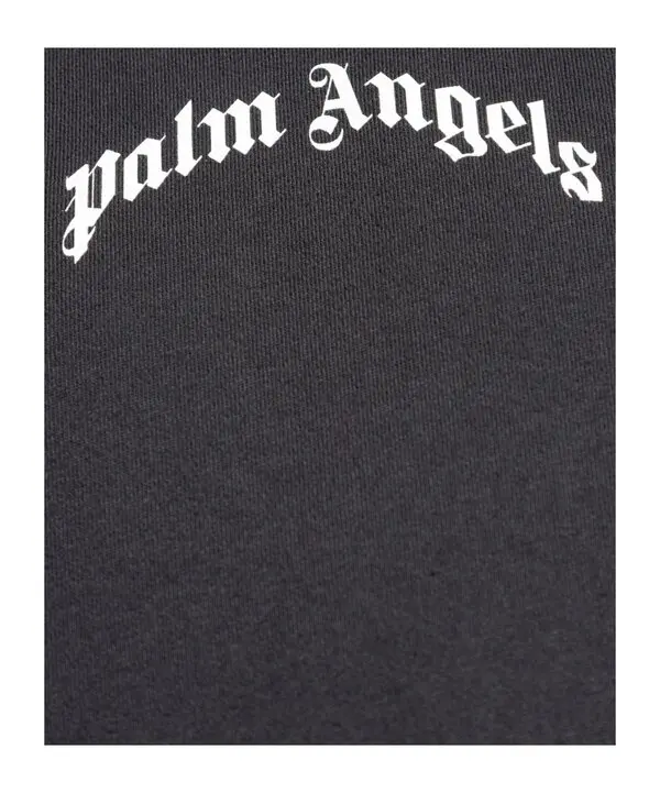 Palm Angels Back Curved Logo Loose Hoodie