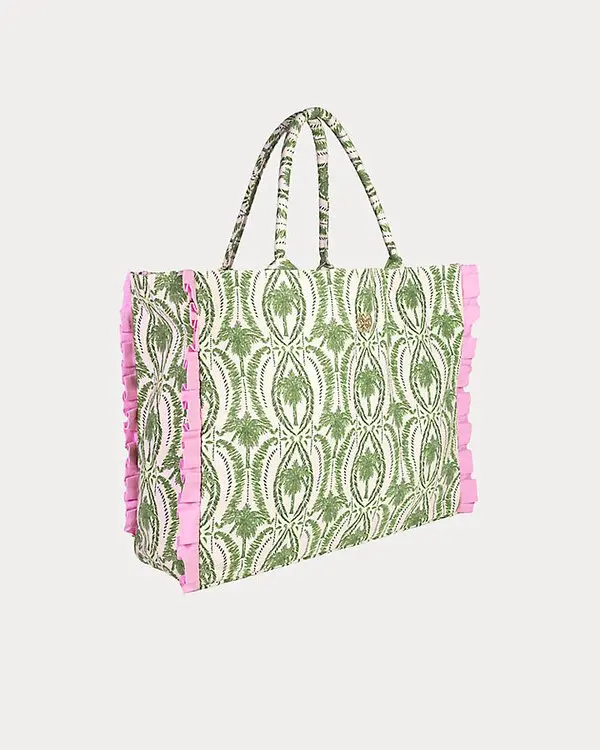 Lilly Pulitzer® Ruffle Tote In Printed Canvas