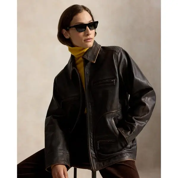 Ralph Lauren Leather Moto Jacket
