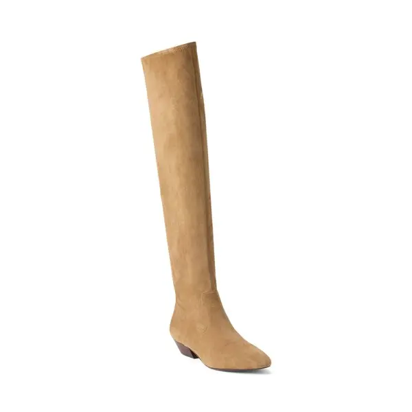 Ralph Lauren Weslee Sheep-suede Tall Boot - Camel